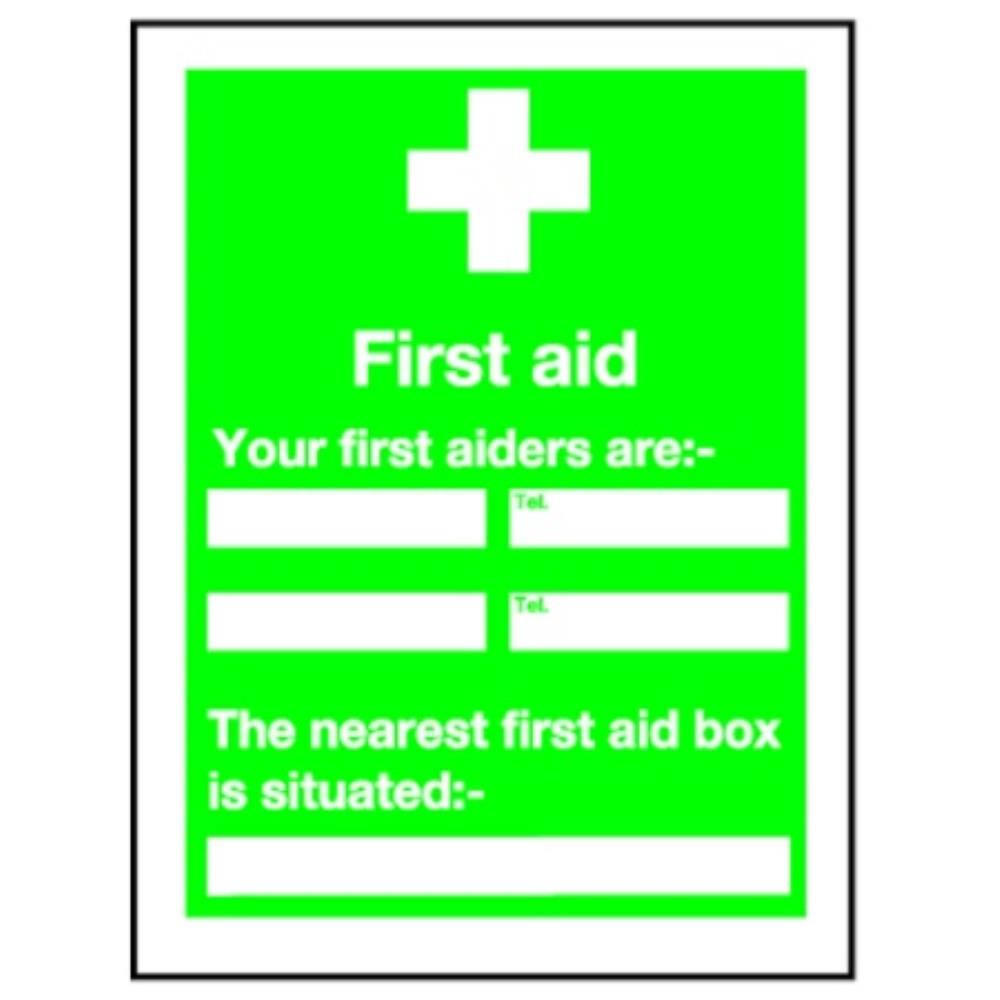 First Aid Sign "Your First Aid | E91BR | SIGNS AND LABELS | SE