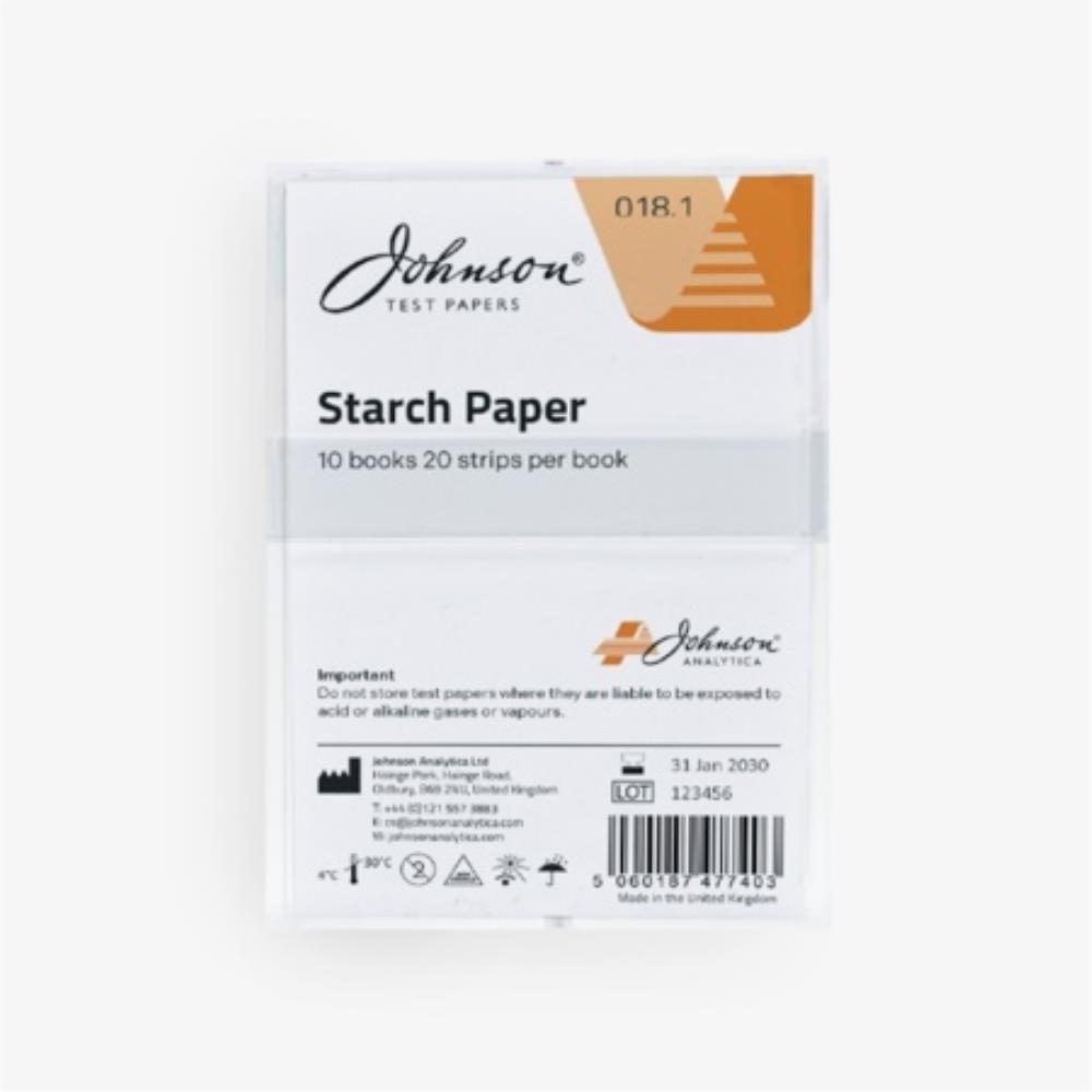 Johnson Test Papers Starch Pap | PAP1162 | JOHNSON TEST PAPERS | SE