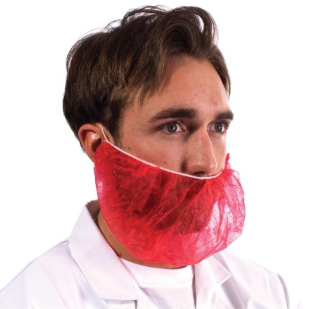 Non-Woven Beard Mask Red | SAF1980 | SUPERTOUCH | SE